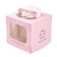 China Square Transparent Cake Box Mini Mousse Dessert Box Water Resistant Custom Logo for sale