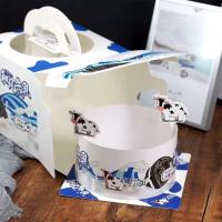 China Square Transparent Cake Box Mini Mousse Dessert Box Water Resistant Custom Logo for sale