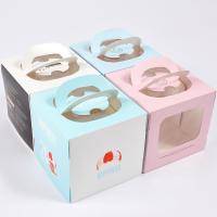 China Square Transparent Cake Box Mini Mousse Dessert Box Water Resistant Custom Logo for sale