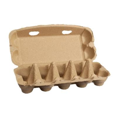 China 10 Cell Eco Friendly Biodegradable Shockproof Egg Packaging Box For Safe Transport for sale