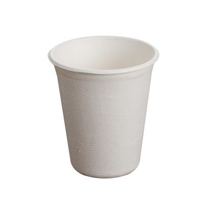 China Eco Friendly Disposable Sugarcane Bagasse Paper Cups With Thickened Design Leak Proof for sale