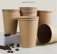 China Thickened Disposable Paper Cup Custom Logo Food Grade Leak Proof Takeaway Beverages for sale