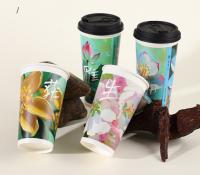 China Commercial Thickened Milk Tea Sustainable Coffee Cups Leak Proof Lids Eco Friendly Takeaway for sale