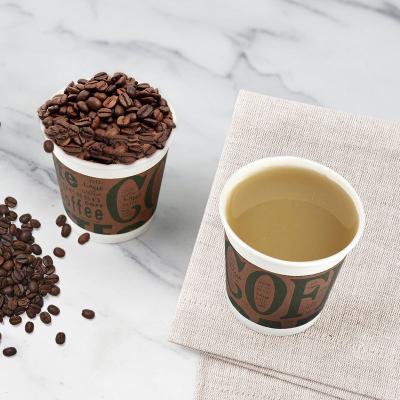 China Double Wall Paper Biodegradable Coffee Cup Custom Logo For Sampling Tasting for sale