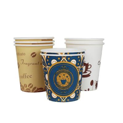 China PLA Biodegradable Disposable Paper Cups Food Grade Custom Logo Hot Cold Beverages for sale