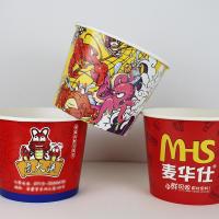 China Stackable Eco Friendly Disposable Fried Chicken Paper Bucket With Lid Happy Meal Set for sale