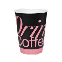 China Disposable Double-Wall Paper Cup with Leak-Proof Lids and Custom Logo Printing for Hot Drinks for sale