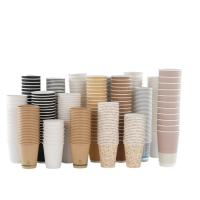 China Thickened Biodegradable Paper Cups For Hot Drinks Milk Tea Coffee Commercial Advertising for sale