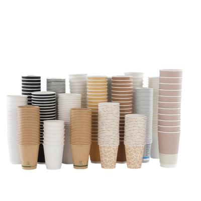 China Thickened Biodegradable Paper Cups For Hot Drinks Milk Tea Coffee Commercial Advertising for sale