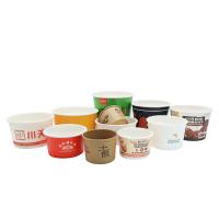 China Customizable Printing Leak-Proof Eco-Friendly Disposable Paper Bowls for Takeaway Packaging for sale