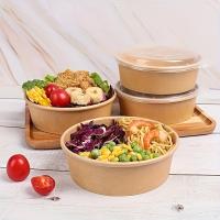 China Food Grade Leak Proof Disposable Paper Bowl Chinese Style Takeaway Eco Friendly Container for sale