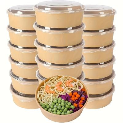 China Food Grade Leak Proof Disposable Paper Bowl Chinese Style Takeaway Eco Friendly Container for sale