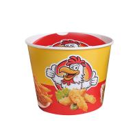 China Custom Logo Fried Chicken Bucket Food Grade Thickened Cardstock Oil Proof Waterproof Coating for sale