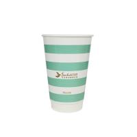 China Minimalist Double Wall Hollow Paper Cup Insulated Anti Scald Custom Logo Print for sale