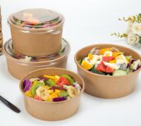 China Beverage Heavy Duty Kraft Food Containers Waterproof Custom Printed 8oz 12oz 16oz for sale