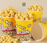 China Recyclable Disposable Paper Buckets With Oil Proof Coating Custom Logo Cinemas Events for sale
