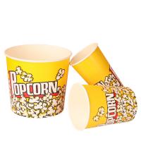 China Eco Friendly Thickened Disposable Paper Buckets With Oil Proof Coating Custom Logo for sale