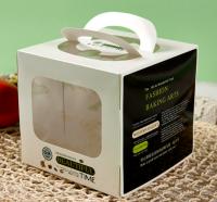 China 4 Inch Mini Cake Box with Tray Eco Friendly Biodegradable for Mousse Cheesecake Packaging for sale