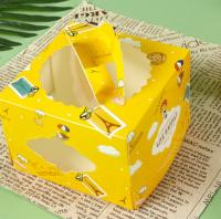 China 4 Inch Mini Cake Box with Tray Eco Friendly Biodegradable for Mousse Cheesecake Packaging for sale