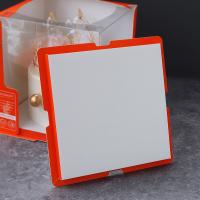 China Semi-Transparent Orange Color Design Cake Box with Thickened PET Material for Birthday Cake Packaging for sale