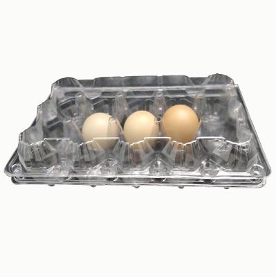 China Transparent PVC 10 Holes Egg Packaging Tray Premium Eggs Durable Packaging Box for sale