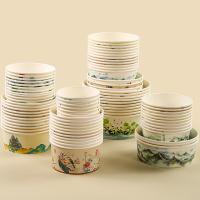 China Leak Proof Eco Friendly Disposable Paper Bowl With Custom Printing For Takeaway Meals for sale