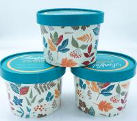 China Eco Friendly Biodegradable Disposable Ice Cream Cup Waterproof Leak Proof Food Grade for sale