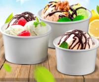 China Eco Friendly Biodegradable Disposable Ice Cream Cup Waterproof Leak Proof Food Grade for sale