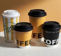 China Disposable Compostable Paper Cups For Hot Drinks With Custom Logo Printing for sale