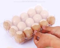 China 6 Slot Transparent PET Egg Packaging Tray With Custom Logo Printing For Secure Egg Packaging for sale