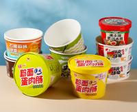 China Thickened Kraft Paper Bowl Leak Proof PE PLA Coating Custom Logo Disposable Soup Bucket for sale