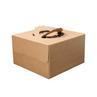 China 4 6 8 10 12 14 Inch Square Kraft Paper Cake Box Single Double Layer Custom Logo for sale