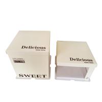 China Double Layer Tall Thickened Square Birthday Cake Box Personalised With Custom Logo Printing for sale