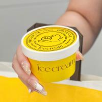 China Custom Logo Food Grade Leak Proof Disposable Ice Cream Cup Dessert Container for sale