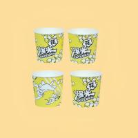 China Cartoon Disposable Paper Buckets With Food Grade Material Custom Logo Printing for sale