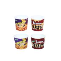 China Cartoon Disposable Paper Buckets With Food Grade Material Custom Logo Printing for sale