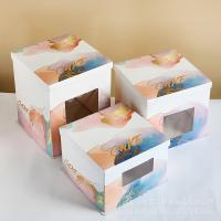 China 6 8 10 12in Birthday Cake Boxes Tall Single Double Layer Custom Logo For Bakery for sale