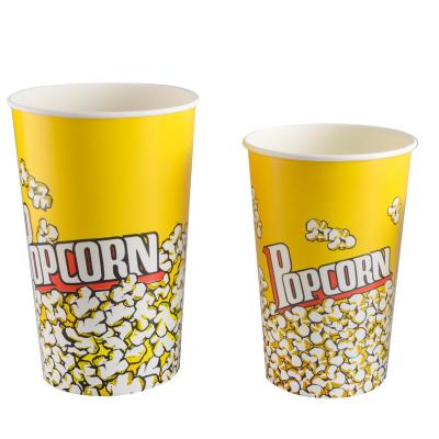 China Leak Proof Thickened Food Grade Paper Popcorn Buckets Stackable Disposable Takeaway for sale