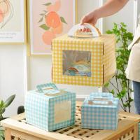 China Food Safe 4 6 8 Inch Tall Cake Boxes With Built In Handles For Layered And Mousse Cakes for sale