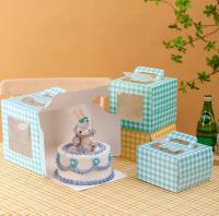 China Food Safe 4 6 8 Inch Tall Cake Boxes With Built In Handles For Layered And Mousse Cakes for sale