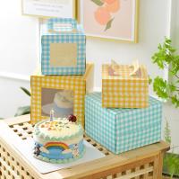 China Food Safe 4 6 8 Inch Tall Cake Boxes With Built In Handles For Layered And Mousse Cakes for sale