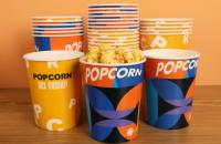 China Thickened Food Grade Paper Popcorn Bucket Leak Proof Custom Logo Printing Takeaway Container for sale