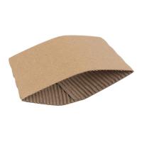 China Thickened Kraft Paper Cup Sleeve Corrugated Insulation Hot Cold Beverage Custom Logo for sale