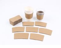 China Thickened Kraft Paper Cup Sleeve Corrugated Insulation Hot Cold Beverage Custom Logo for sale