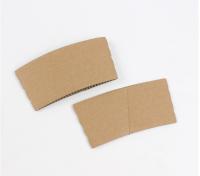 China Thickened Kraft Paper Cup Sleeve Corrugated Insulation Hot Cold Beverage Custom Logo for sale
