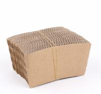 China Thickened Kraft Paper Cup Sleeve Corrugated Insulation Hot Cold Beverage Custom Logo for sale