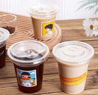 China PET Disposable Plastic Cup Food Grade Crystal Clear Low Temperature Milk Tea Coffee for sale