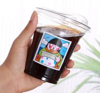 China PET Disposable Plastic Cup Food Grade Crystal Clear Low Temperature Milk Tea Coffee for sale