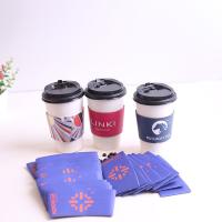 China Custom Logo Printing Corrugated Insulation Cup Sleeve Heat Resistant For Hot Cold Beverages for sale
