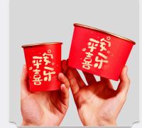 China Gold Foil Paper Bowl With Food Grade Virgin Wood Pulp Paper Leak Proof Structure for sale